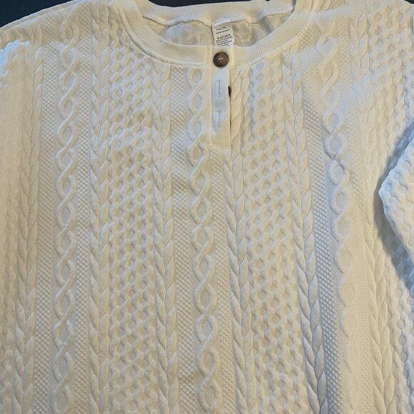 Temu | Tops | X 10 Polyester Cable Knit 3 Button Long Cardigan ...